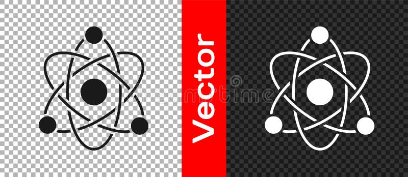 Black Atom Icon Isolated on White Background Stock Vector ...