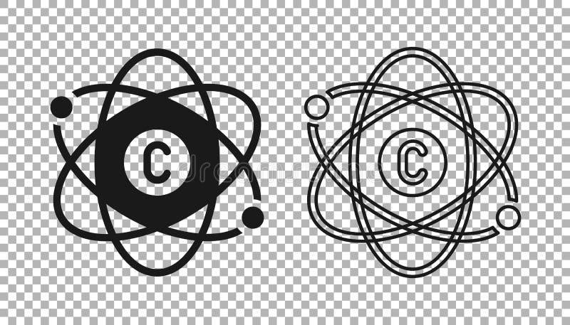 Black Atom Icon. Vector Illustration Stock Illustration - Illustration ...