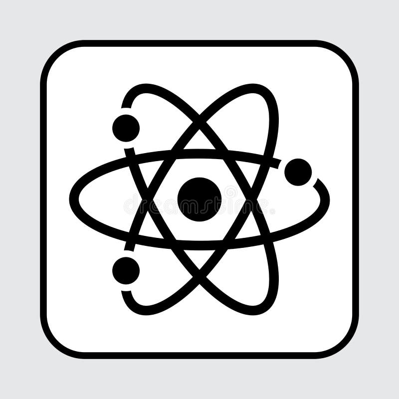 Black Atom Icon. Vector Illustration Stock Illustration - Illustration ...