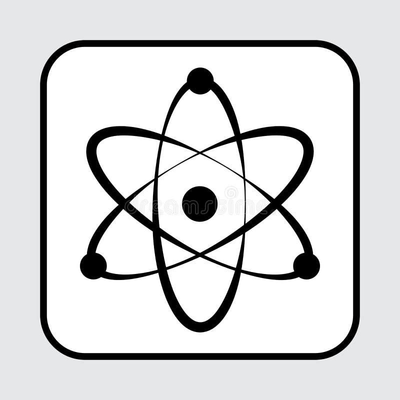 Black Atom Icon. Vector Illustration Stock Illustration - Illustration ...