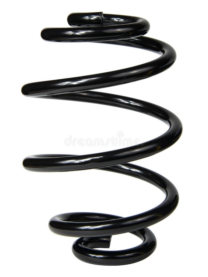 Black Coil Spring Isolated on White Background Stock Photo - Image of ...