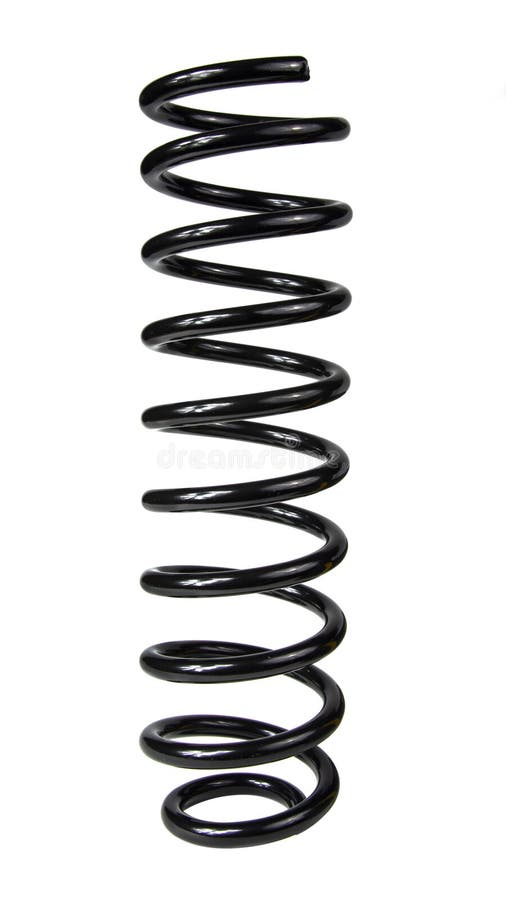 Black Coil Spring Isolated on White Background Stock Photo - Image of ...