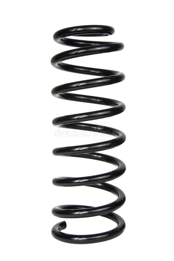 Black Coil Spring Isolated on White Background Stock Image - Image of ...