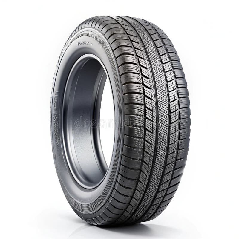 Black Automotive Tire with Detailed Sidewall and Tread Pattern Ideal ...