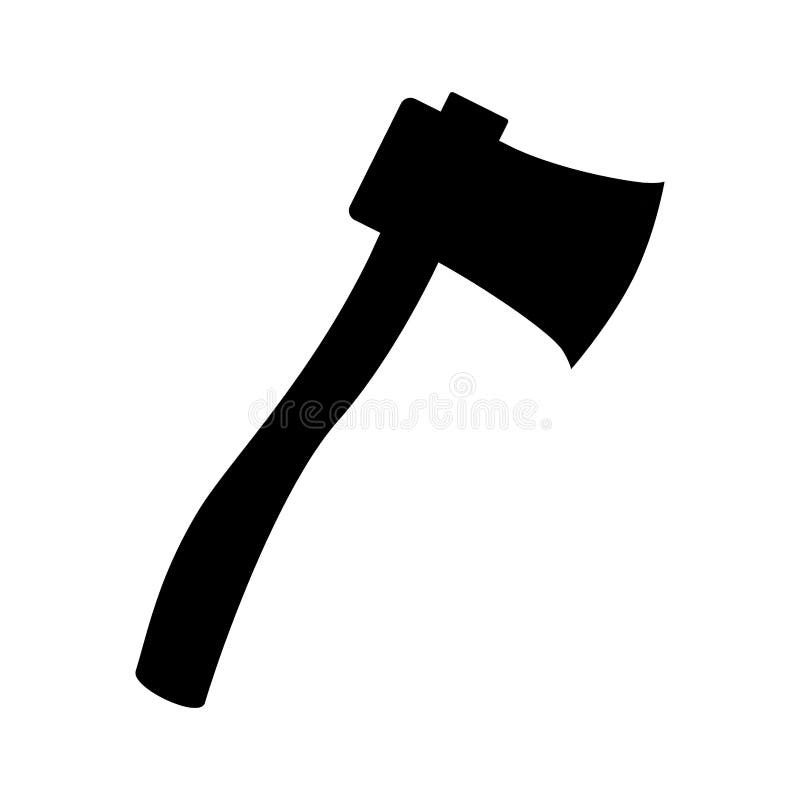 Black Ax Icon Isolated On White Background Stock Vector - Illustration ...