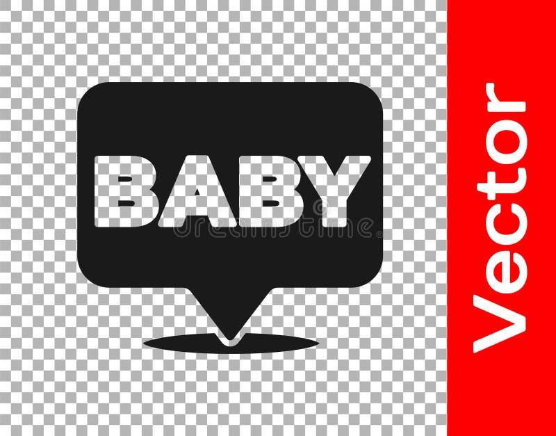 Black Baby Icon Isolated on Transparent Background. Vector Stock Vector ...