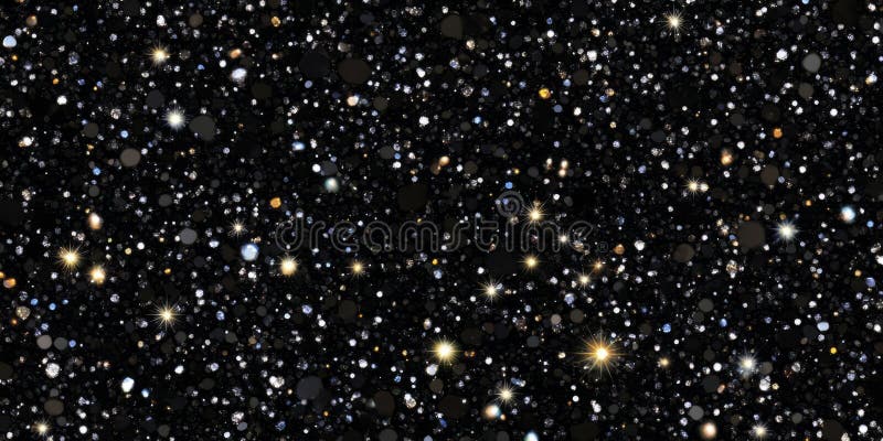 A Black Backdrop Featuring Scattered Diamonds that Reflect Light in ...