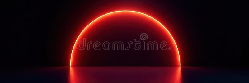 Black Backdrop, Glowing Semicircle, Negative Space, Banner, Asset Stock ...