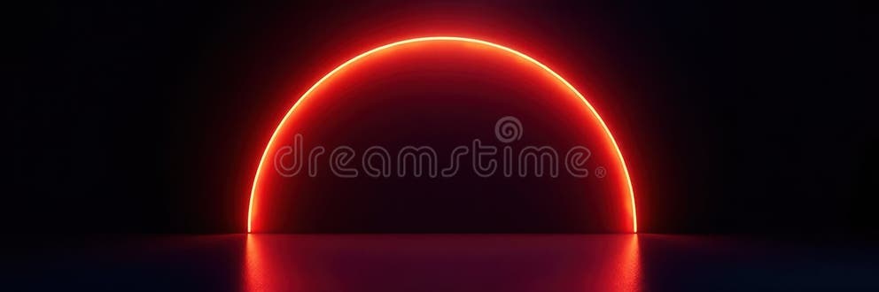 Black Backdrop, Glowing Semicircle, Negative Space, Banner, Asset Stock ...