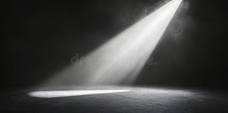 A Black Backdrop with a Luminous Spotlight in the Middle, Highlighting ...
