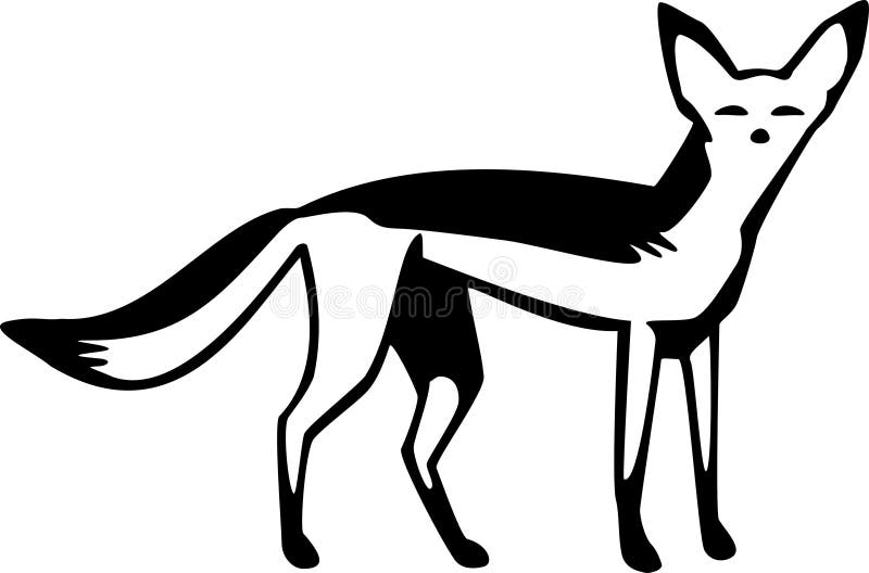 Black-Backed Jackal stock vector. Illustration of wild - 63222304