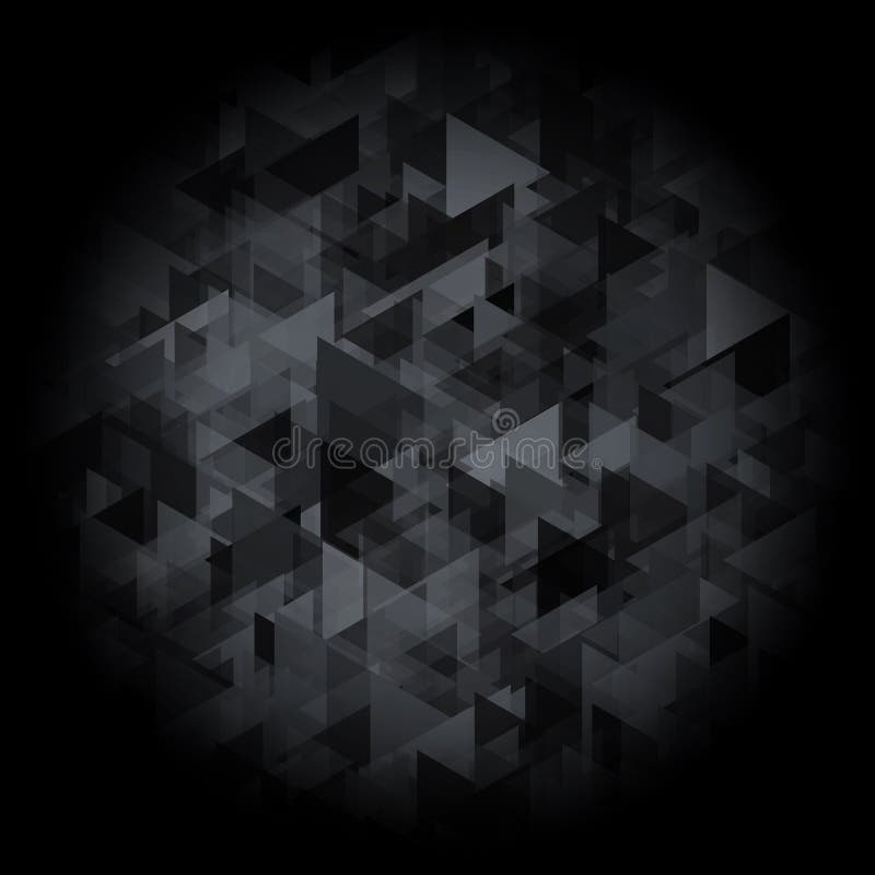 Black Background with Abstract Gradient Triangle Texture Stock Vector ...
