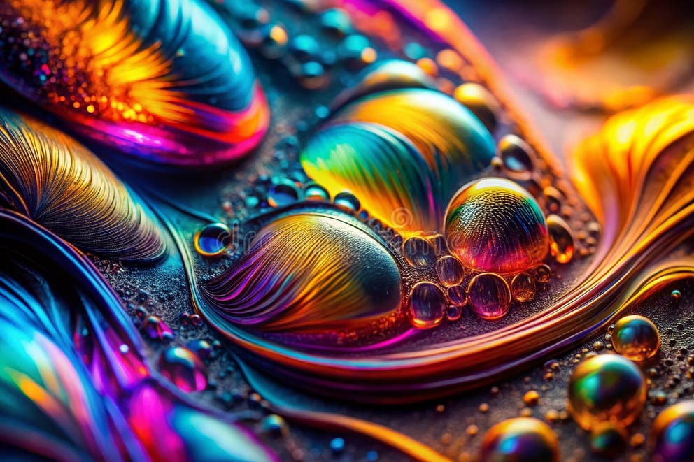 Black Background Abstract Macro Transition Effect a Stunning Visual ...