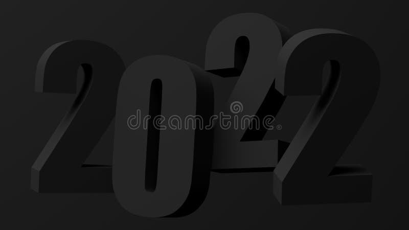 Black 2022. Black Background Stock Illustration - Illustration of ...
