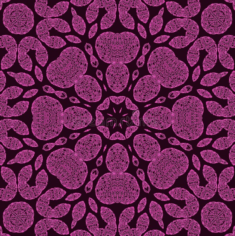 Abstract Pink Pattern on Black Stock Illustration - Illustration of ...