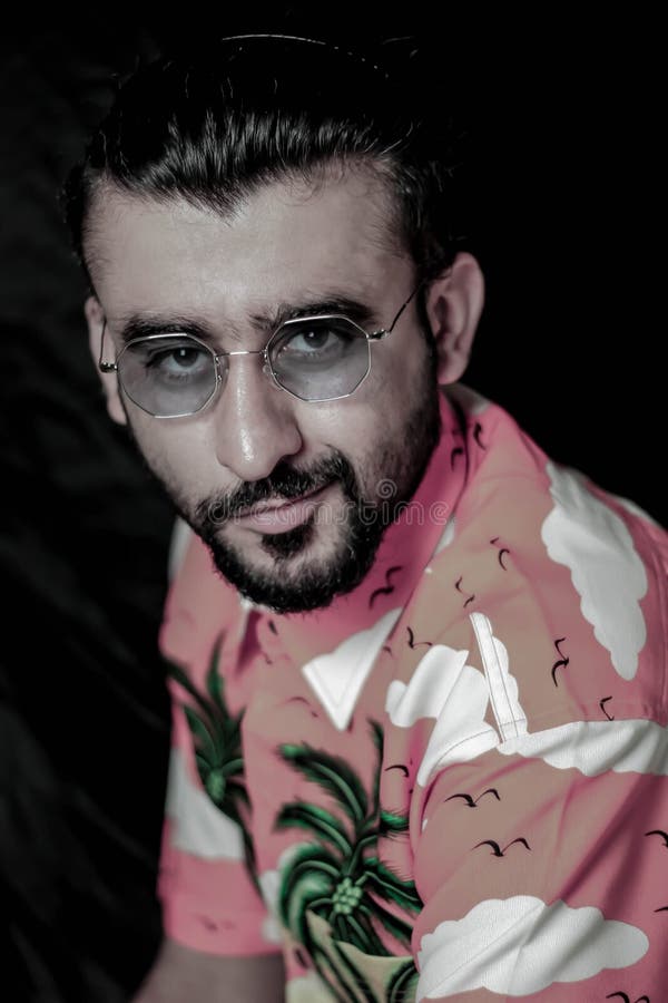 Black Background Along with a Model Stock Photo - Image of alone, model ...