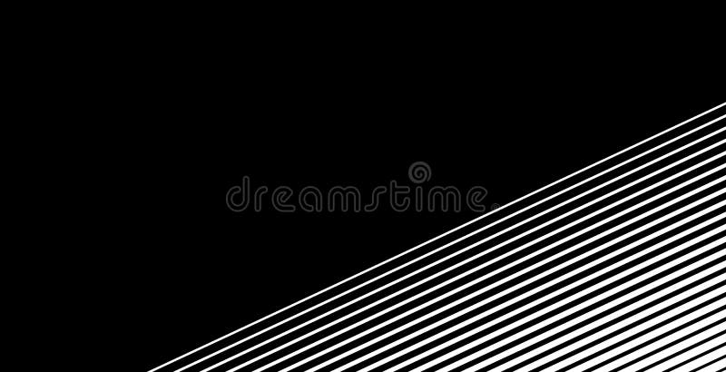 Gradient Diagonal Stripes Banner - Black and White Stock Illustration ...