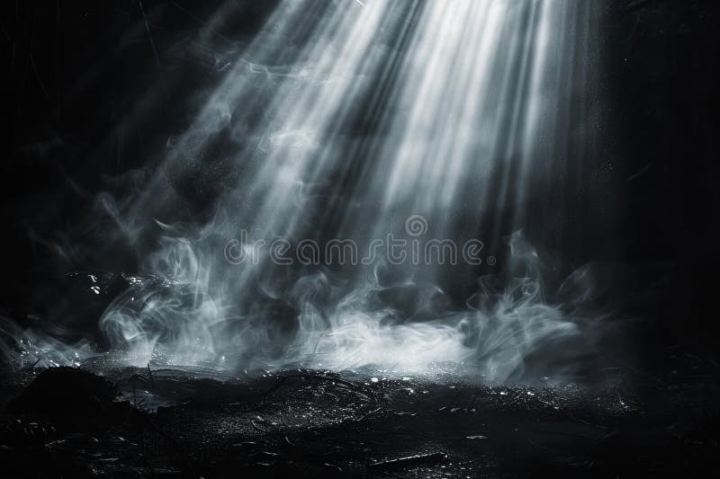Black Background with Beam of Light Shining Down, Creating a Dynamic ...