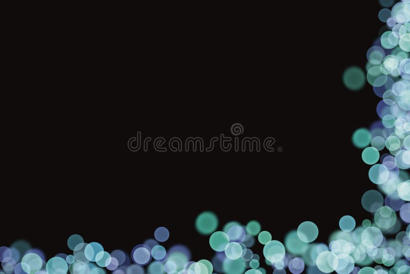 Black Background with Beautiful Blue Bokeh Bottom Border Stock ...