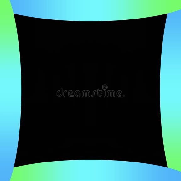 Black Background with Blue and Green Frame Stock Illustration ...