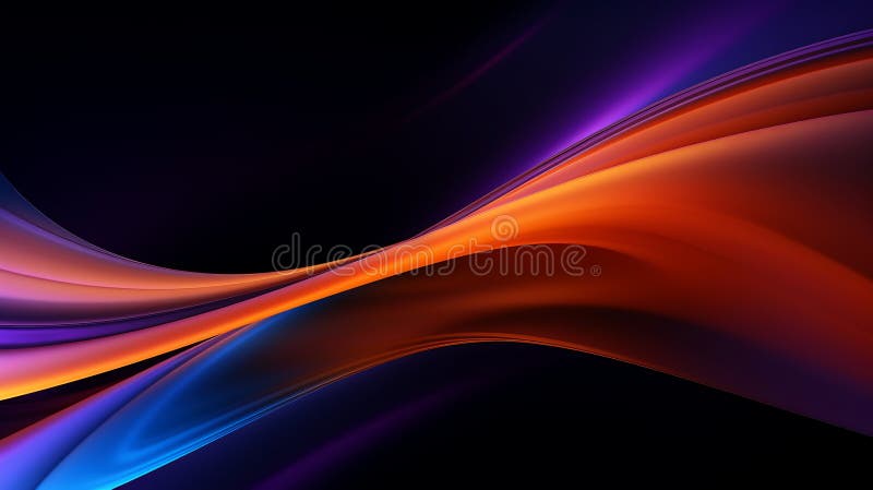 A Vibrant Wave on a Sleek Black Background for Web Banners, Headers ...