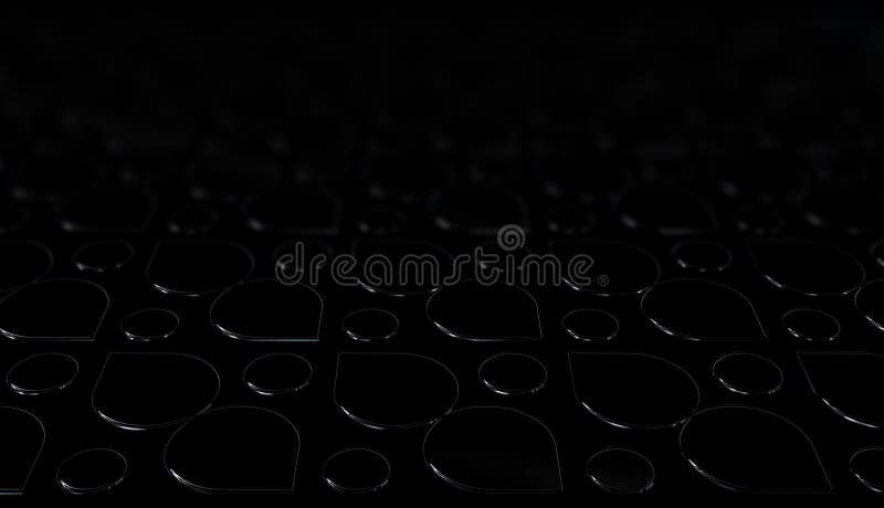 Black Background with Blur Effect and Unique Pattern, Figures, Abstract ...
