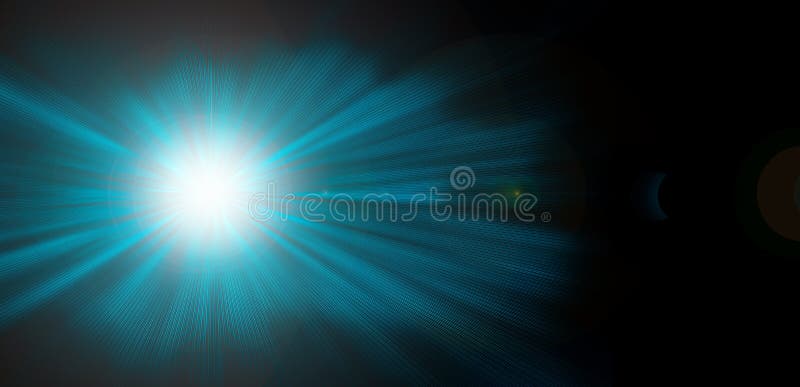 Black Background with Bright Blue Flash and Halo of Light. Graphic ...
