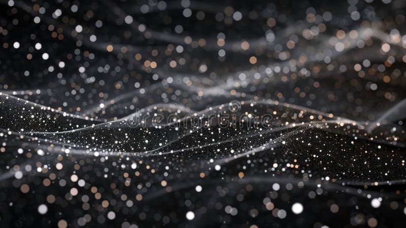 A Black Background Dotted with Silver Stars and a Winding Trail of ...