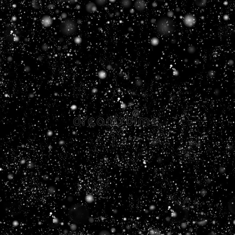 Black Background with Falling Snow Effect. Winter Night Stock Image ...