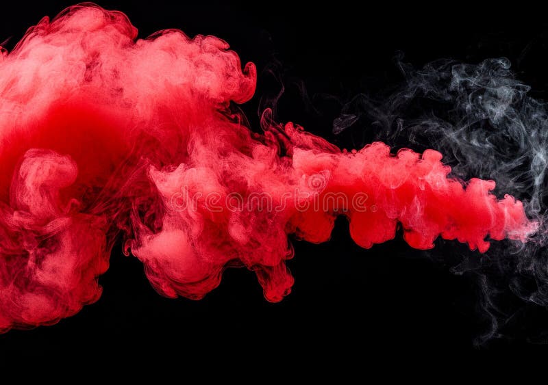 A Black Background Featuring an Abstract Red Smoke Pattern, Evoking the ...