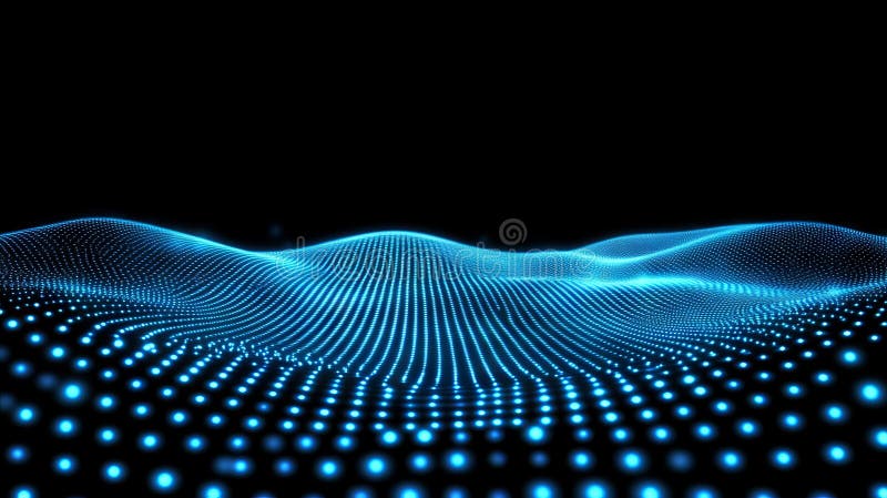 A Black Background Featuring a Blue Bokeh Flare Light Effect, Ideal for ...