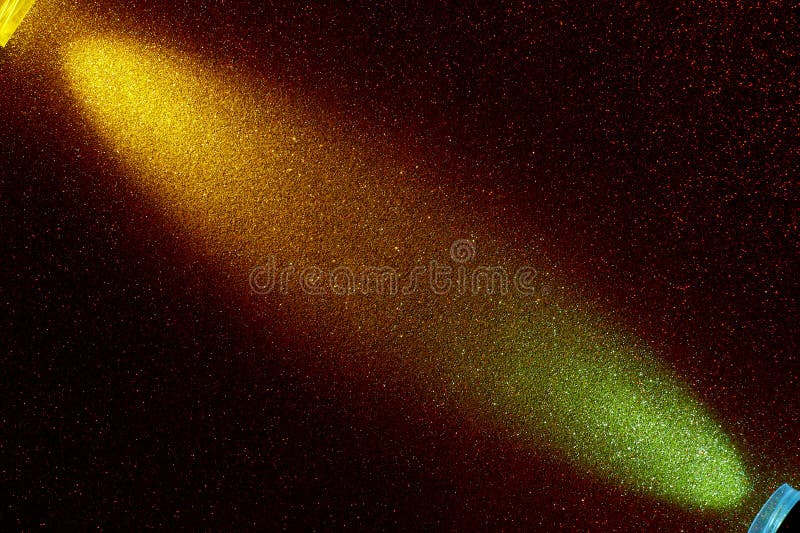 On a Black Background in Fine Red Grain Oncoming Yellow and Light Green ...