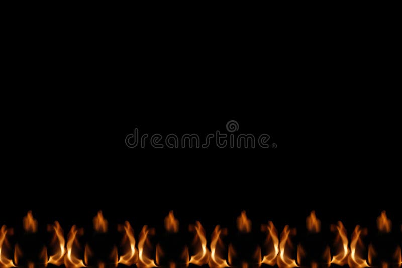 Black Background Fire Element Frame,flame Pattern Stock Image - Image ...
