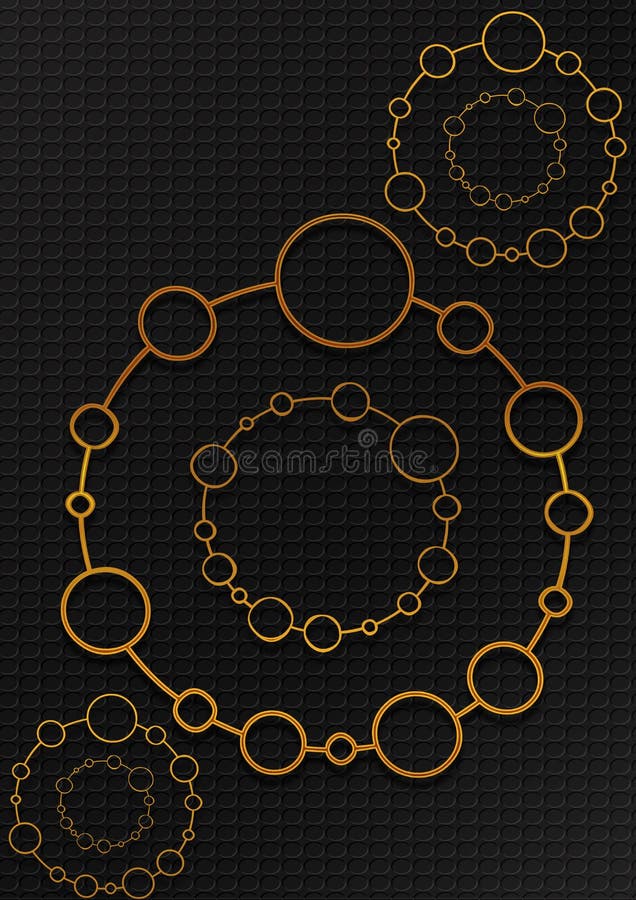 Black Background with Geometric Shapes. Contemporary Abstract ...