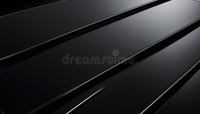 A Black Background with a Glossy, Reflective Surface Stock Image ...
