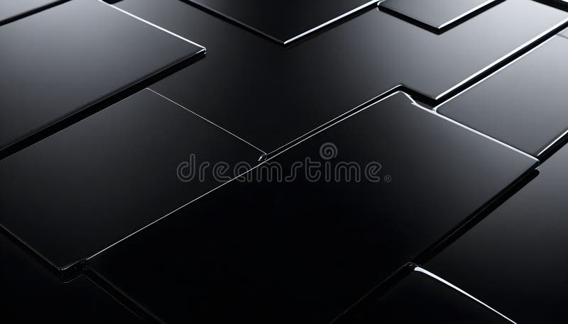 A Black Background with a Glossy, Reflective Surface Stock Photo ...