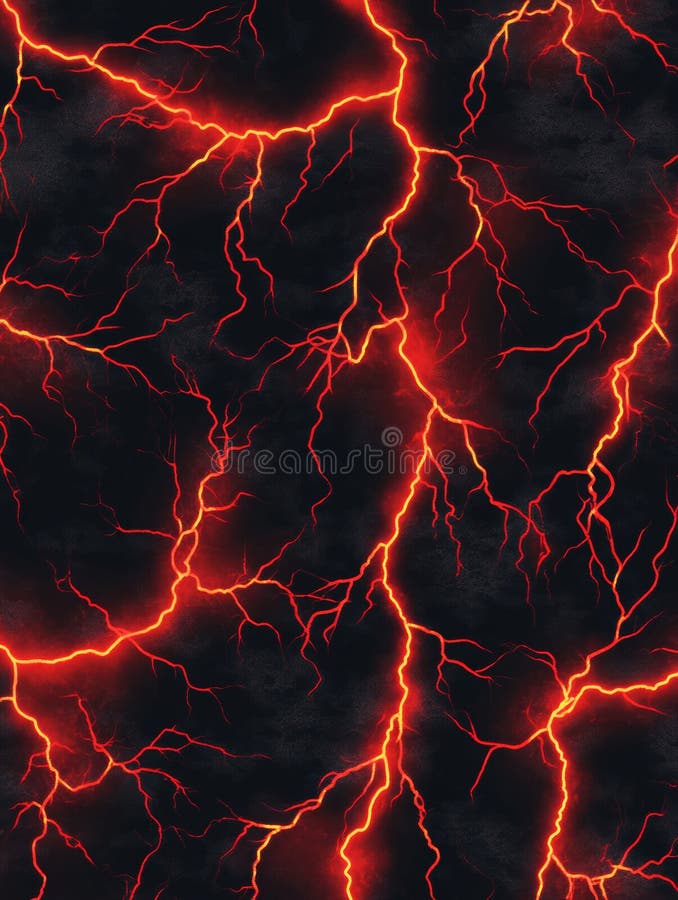 A Black Background with a Glowing Red Neon Line Art Illustration of a ...