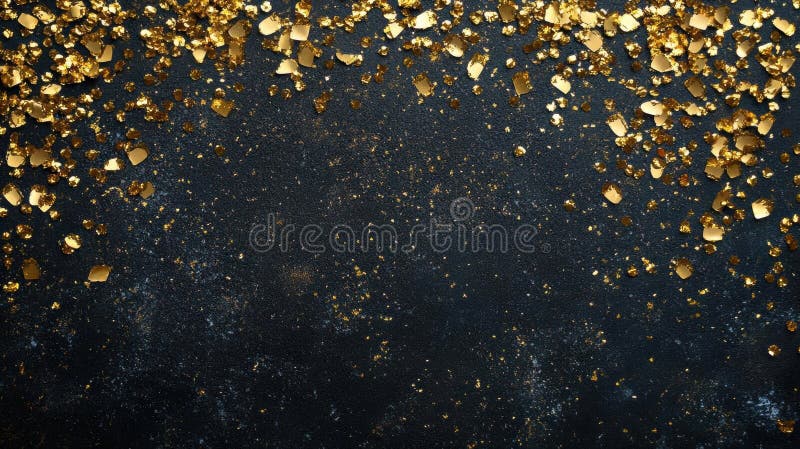 Black Background with Gold Glitter for Luxury and Elegant Designs Stock ...