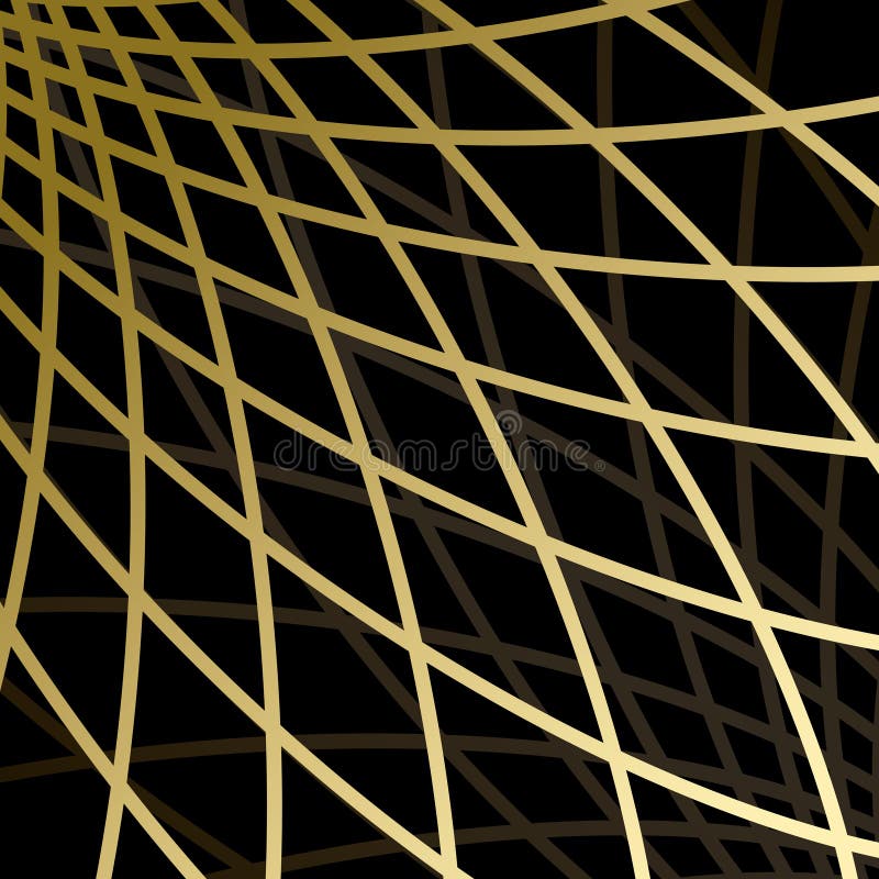 Black Vector Background with Gold Grid Stock Vector - Illustration of ...