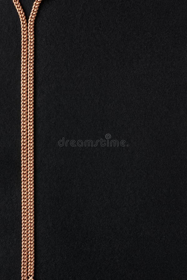 Black Background with Golden Chain Stock Image - Image of flat, frame ...