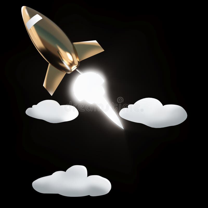 3d Golden Rocket Stock Illustrations – 468 3d Golden Rocket Stock ...