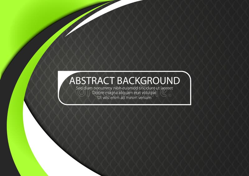 Black Background with Green Curve Line Color Shape. Design Graphic ...