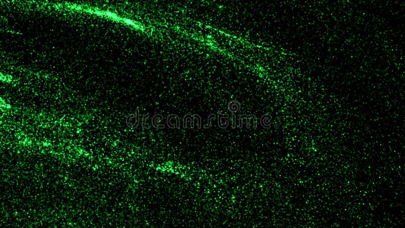 Black Background with Green Glitter . Motion. the Background on Which ...