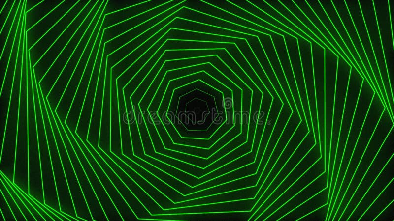 Black Background Green Lines Repeating Polygons. Stock Video - Video of ...