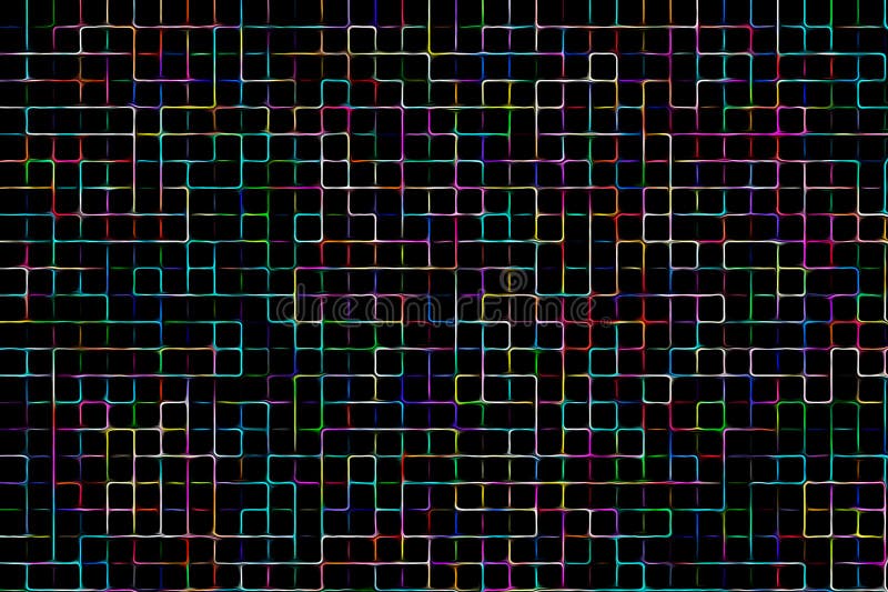 Black Background with a Grid of Squares of Different Colors Stock Image ...