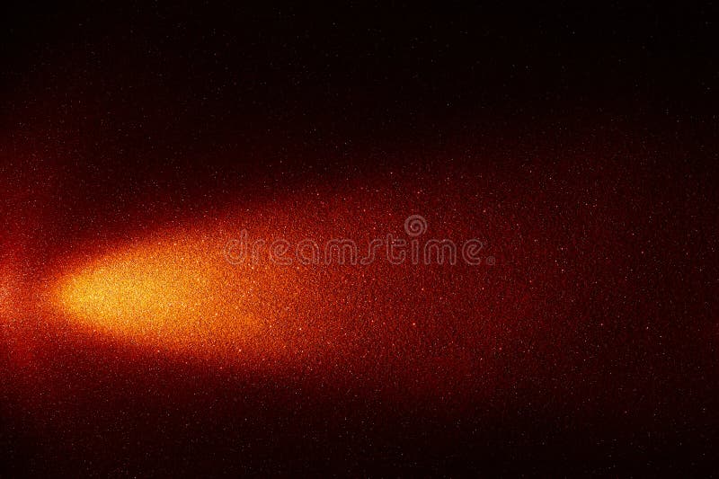 On a Black Background, a Horizontal Orange Ray of Light Stock Image ...