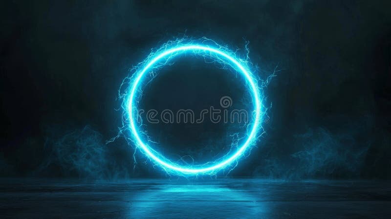 Black Background Image with an Abstract Blue Neon Background with a ...