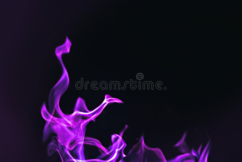 Purple Fire Forms Abstraction in Black Background Stock Image - Image ...