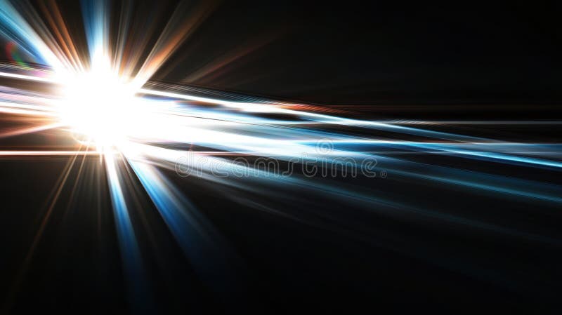 Black Background with Intense Burst of Bright Light and White and Blue ...