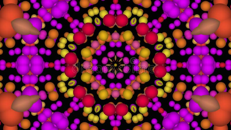 Black Background with an Interesting Pattern of Colorful Circles ...